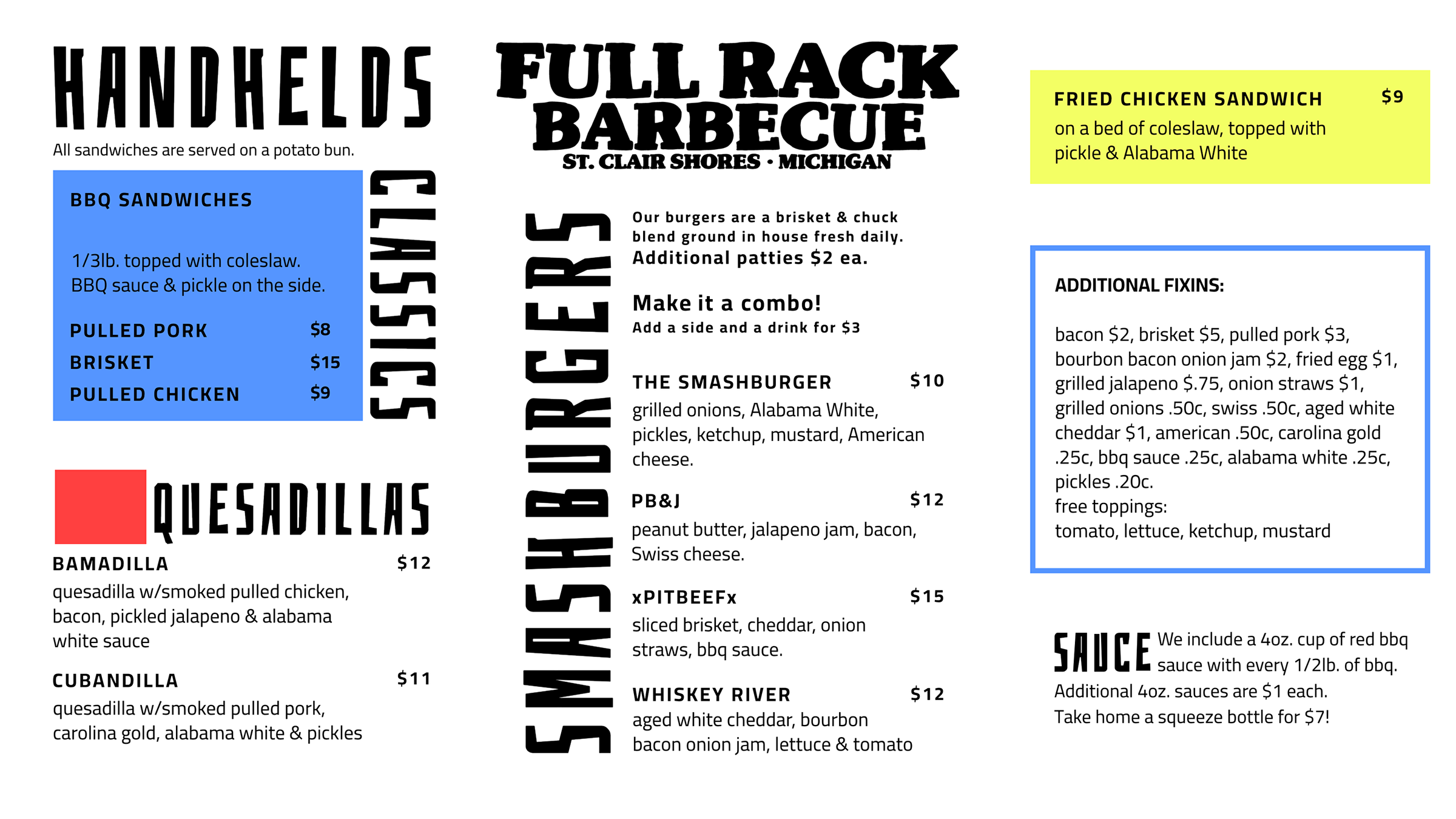 Menu | Full Rack Barbecue